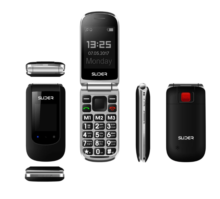 טלפון סלולרי למבוגרים SLIDER W40 | מסך 2.4 | מסך משני 1.2 | מקשים ...